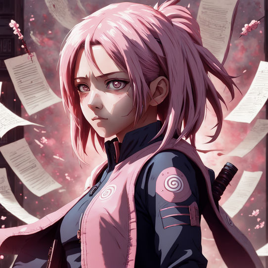 Hyper-realistic portrait of Sakura Haruno from Naruto by F Pe - Playground