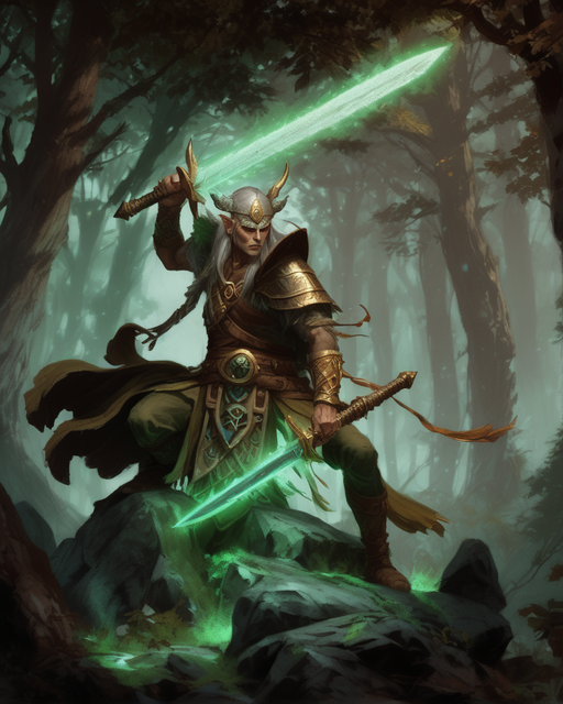 An druidic warrior with a stone sword by Bruno Marcon - Playground