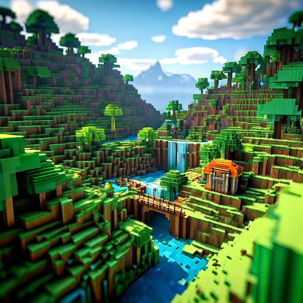 Almost the entire screen is written NS picture in Minecraft ... by ...