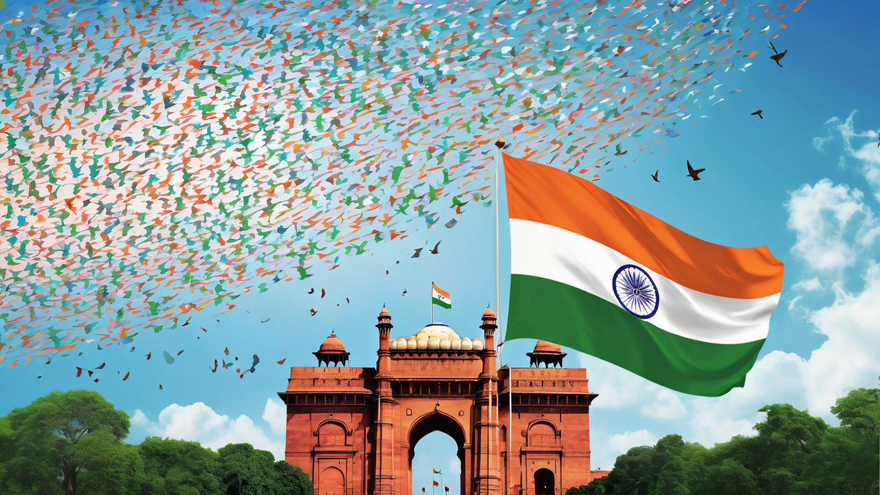 Digital render of India's Tiranga flag by Vaibhav Viradiya - Playground