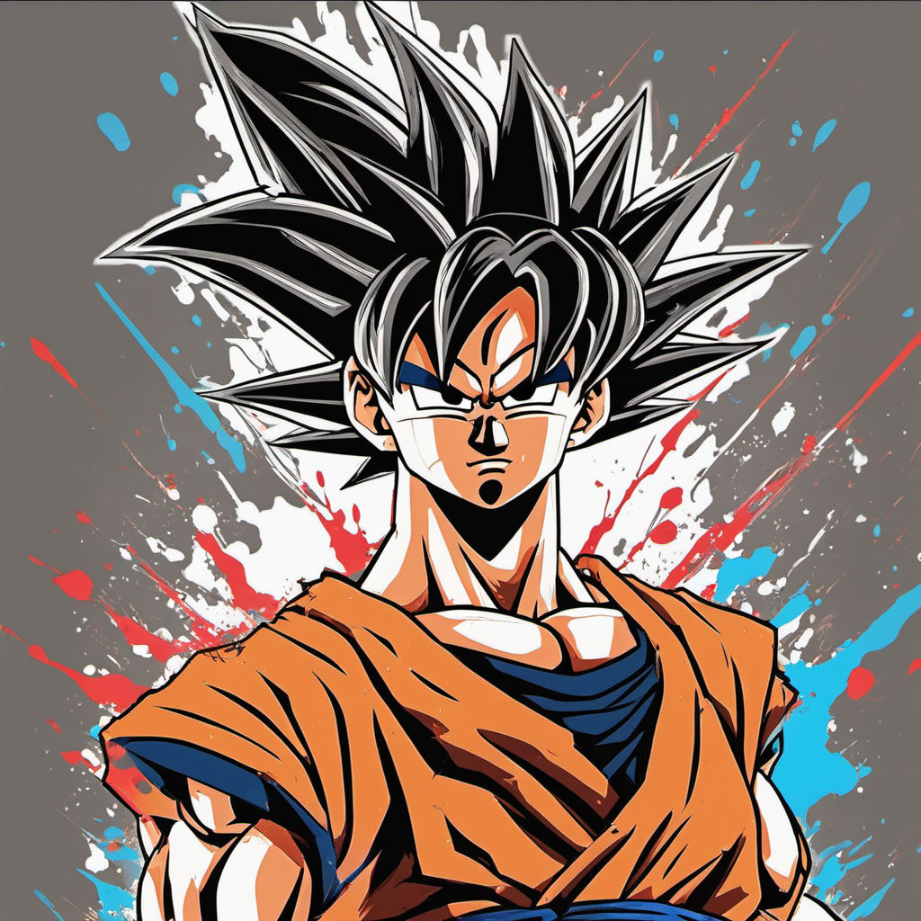 Goku drip modern anime art by Sabasios - Playground