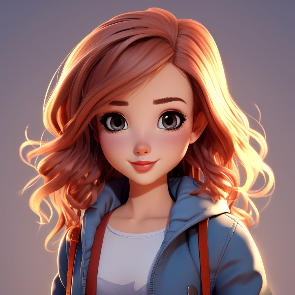 Cartoon Girl Standing Front Face By Ielts Ls Playground
