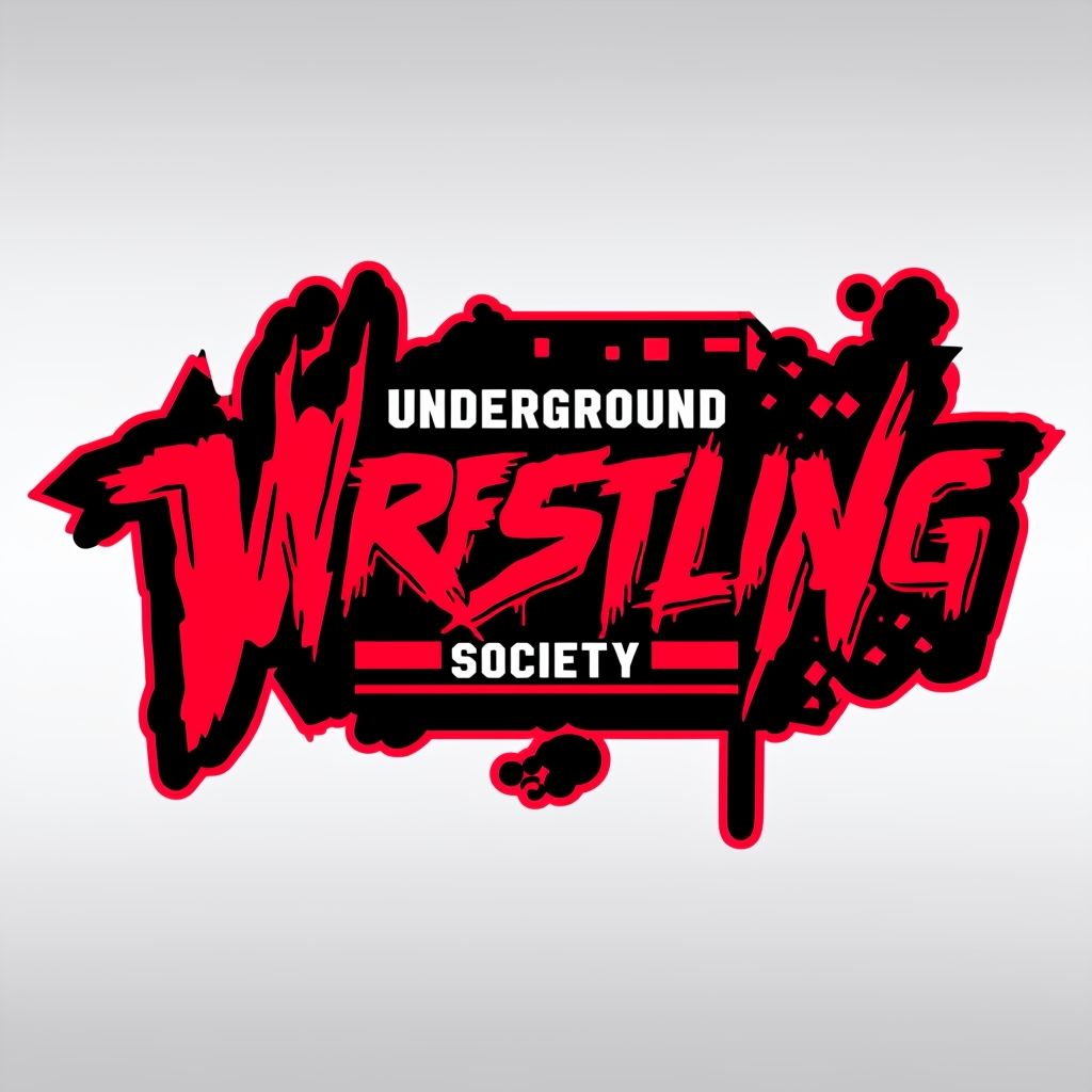The words "Underground Wrestling Society" logo with graffiti... by ...