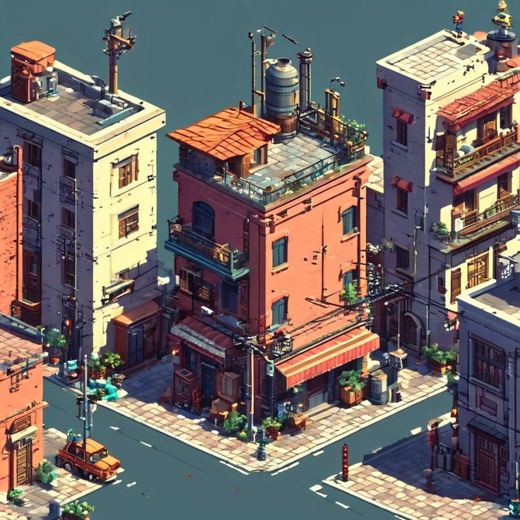 Isometric sprite sheet for an adventure game by Gosha Limansky - Playground