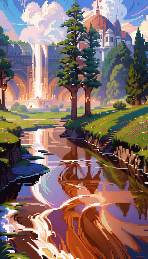 In this stunning pixel art masterpiece by Te'ezz Megee - Playground