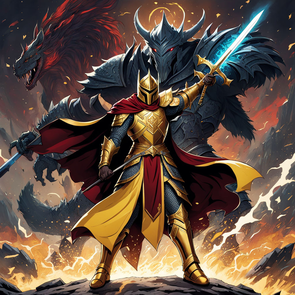 A dynamic comic book style illustration depicts an intense b... by ...