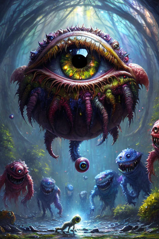 Eyeball creature monster by Snertar - Playground