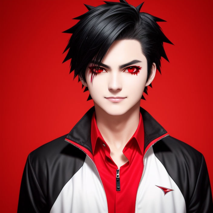 Make a character anime with red eyes by Guygamer Olivera - Playground