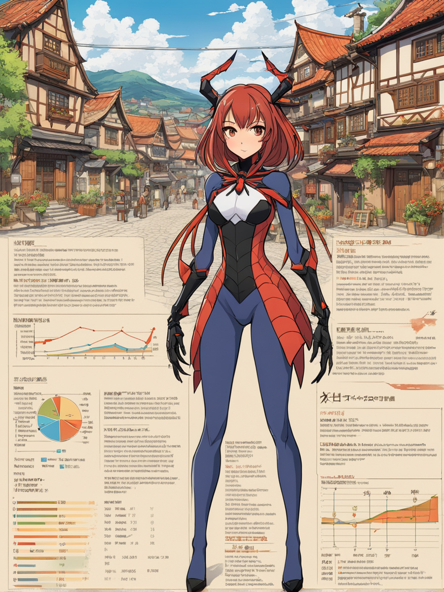 Illustrated character sheet in an anime cartoonish style by Angel Maya ...