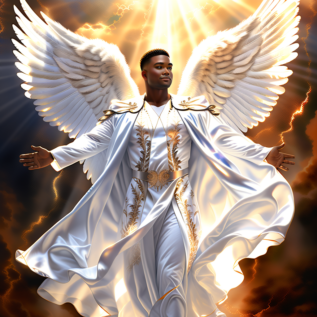 African American male angel in full body image by Katherine Perry ...