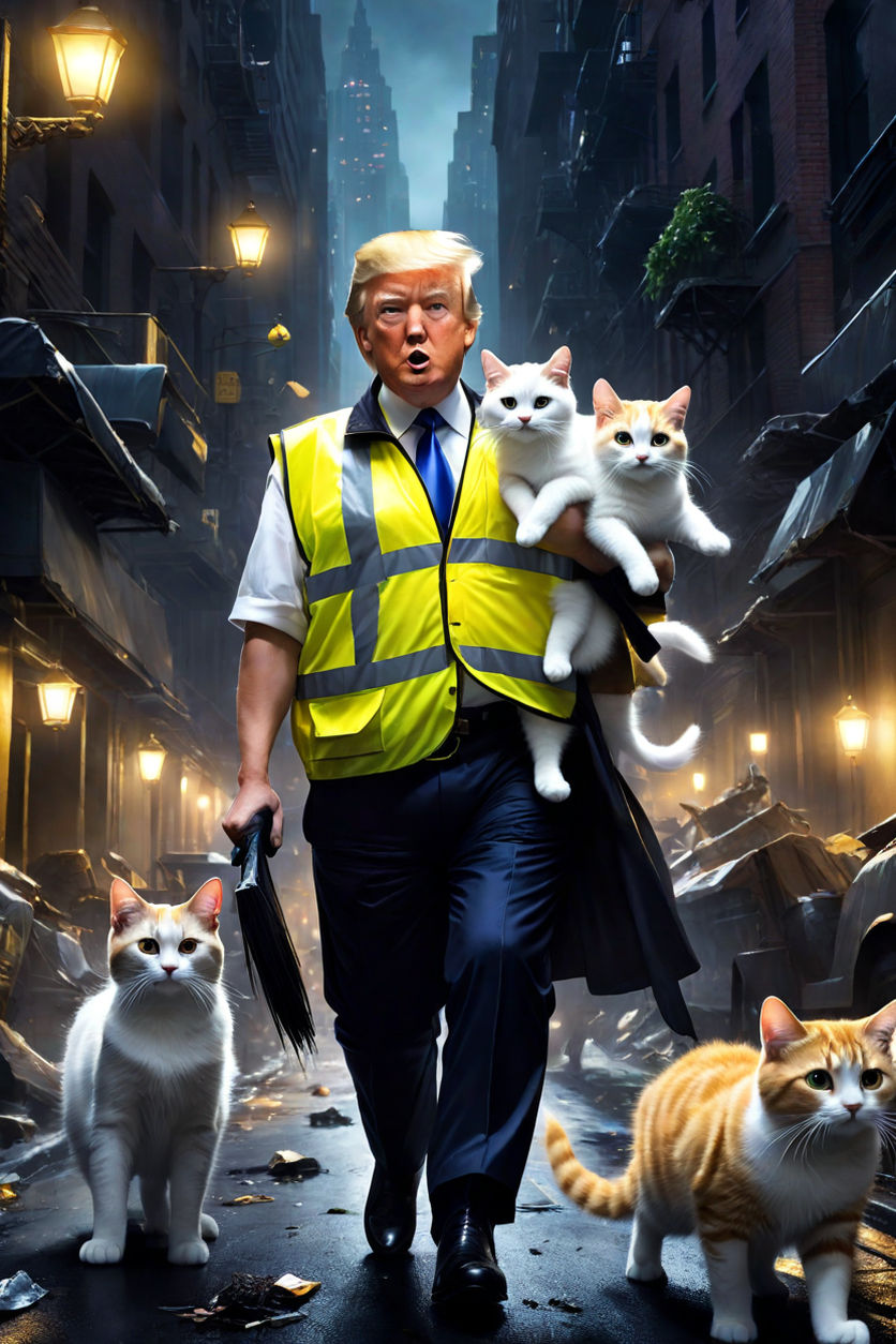 Donald Trump dressed in a yellow reflective vest 😂👍 by Jiří Hráček ...