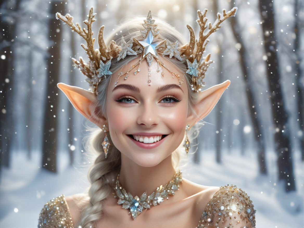 Depiction of an enchanting elf lady by Deborah Bailey - Playground
