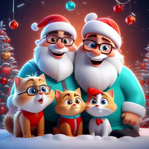 A cartoon Christmas scene by JESUS GARCIA - Playground