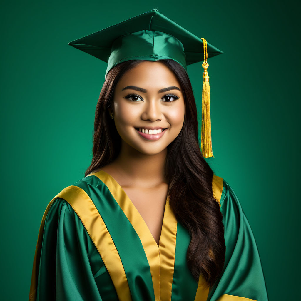 Filipino lady graduation photo in studio for graduating in s... by Liza ...