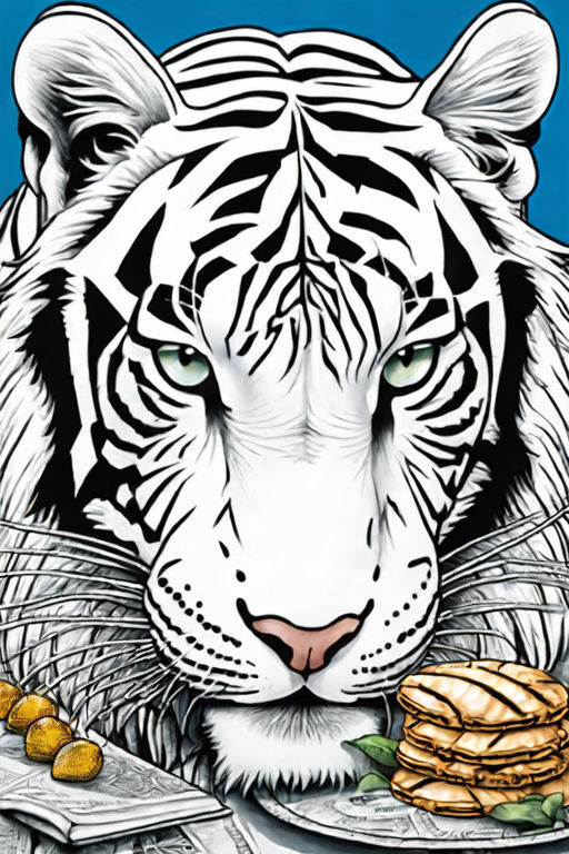 Sing with angelic white tiger injury inside the poet chicken... by Omi ...