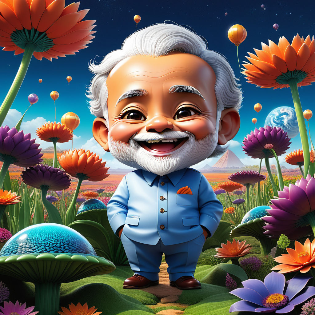 A 3D charming (((chibi Narendra Modi smiling))) by Ljohan - Playground