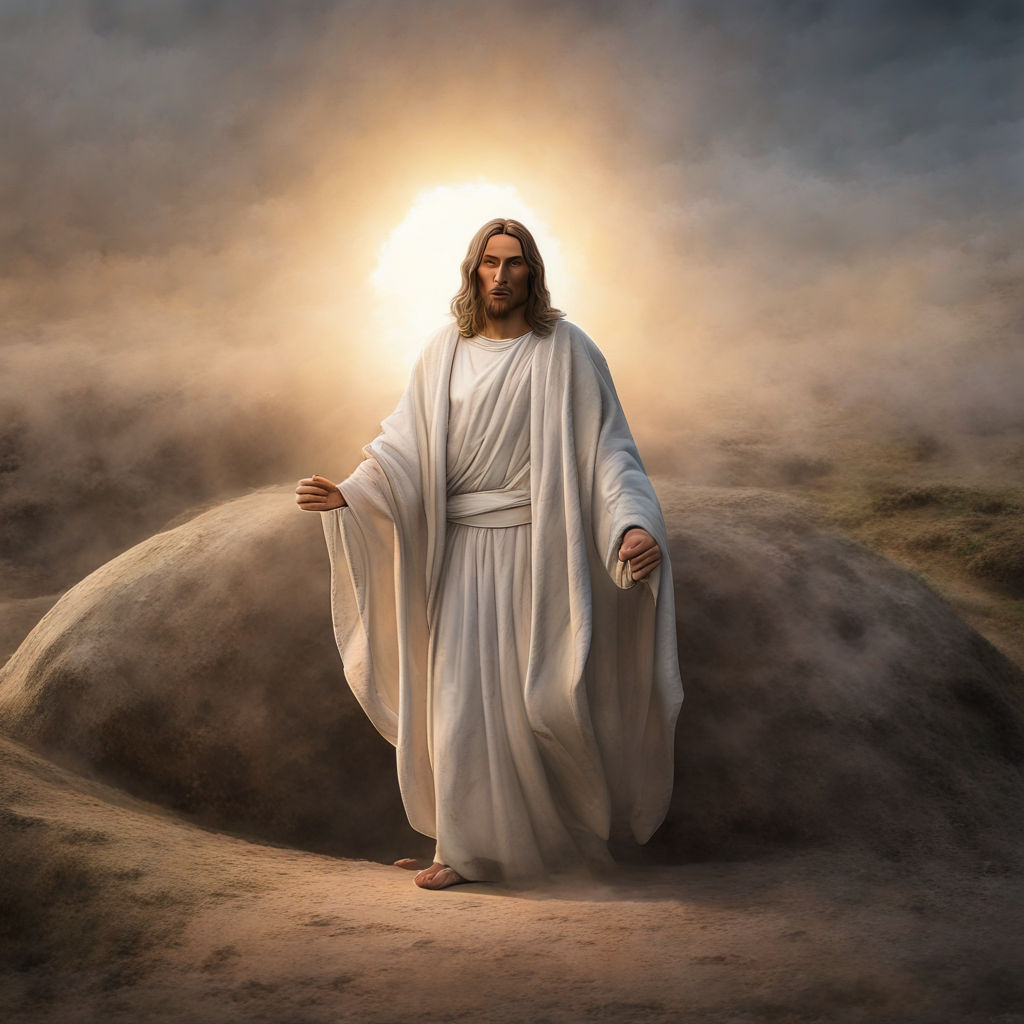 A very realistic picture of Jesus Christ as he emerges from ... by ...
