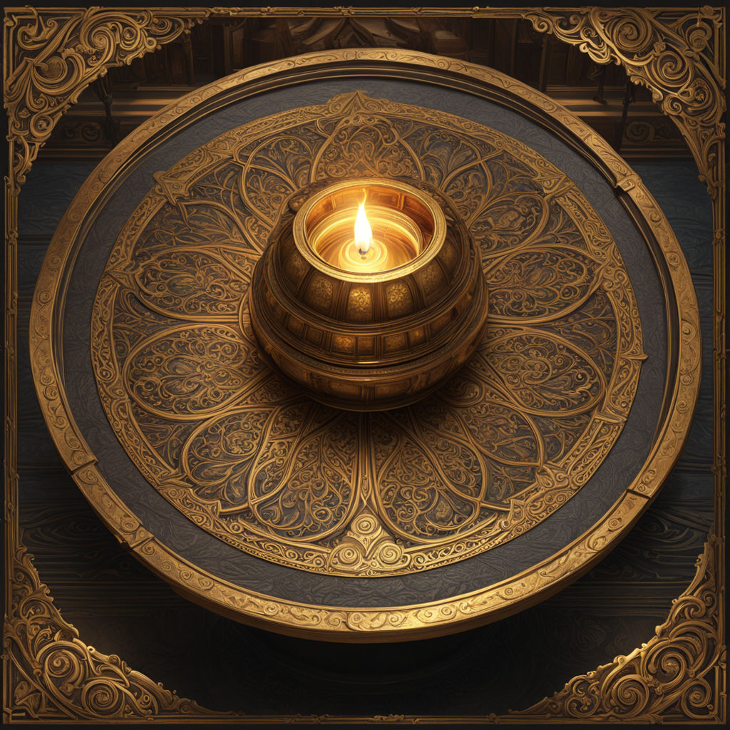 Create an image of a fortune teller's table that makes a car... by ...