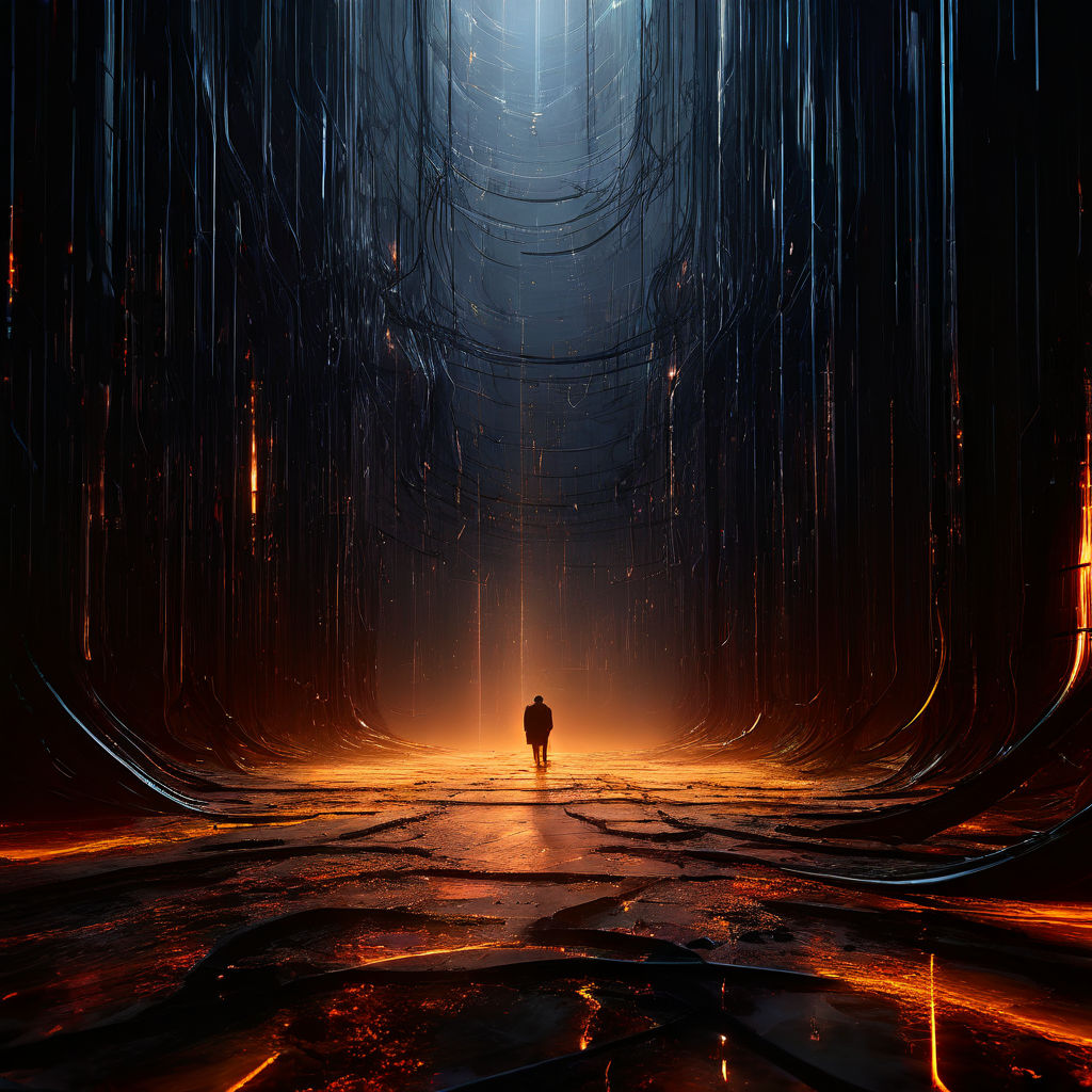 Virtual Voidscape depicts a digital void brimming with abstr... by GG ...