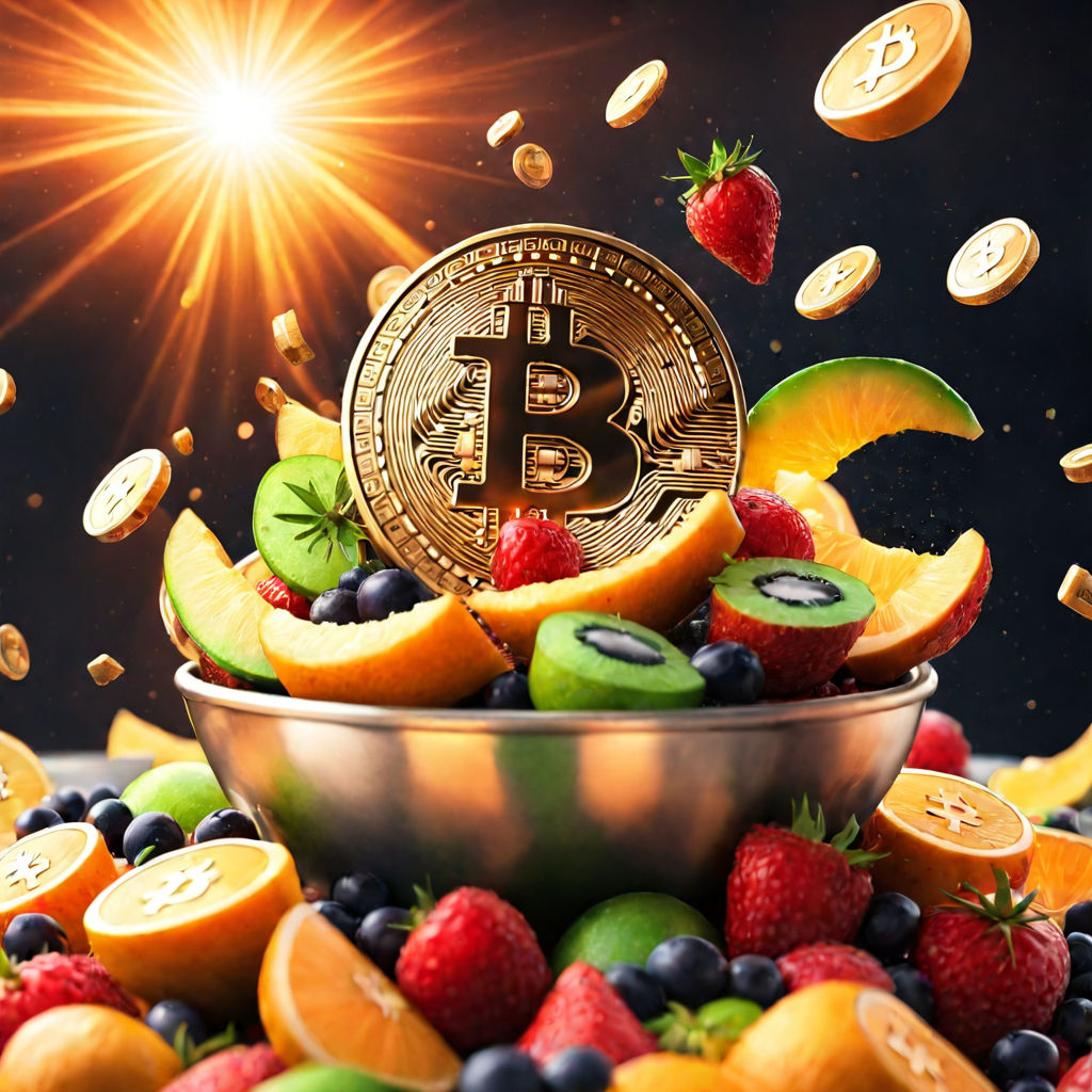 A fruit salad 🥗 bitcoin 💵 emerged of sunshine ☀ whith bitc... by ...