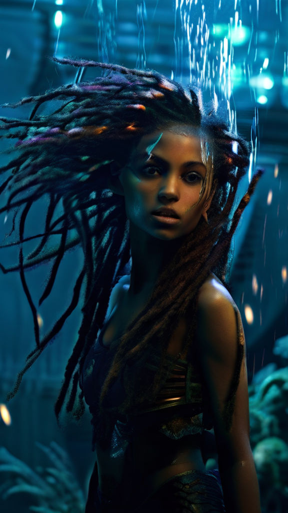 Underwater beautiful Black mermaids with dreadlocks by Patricia J ...