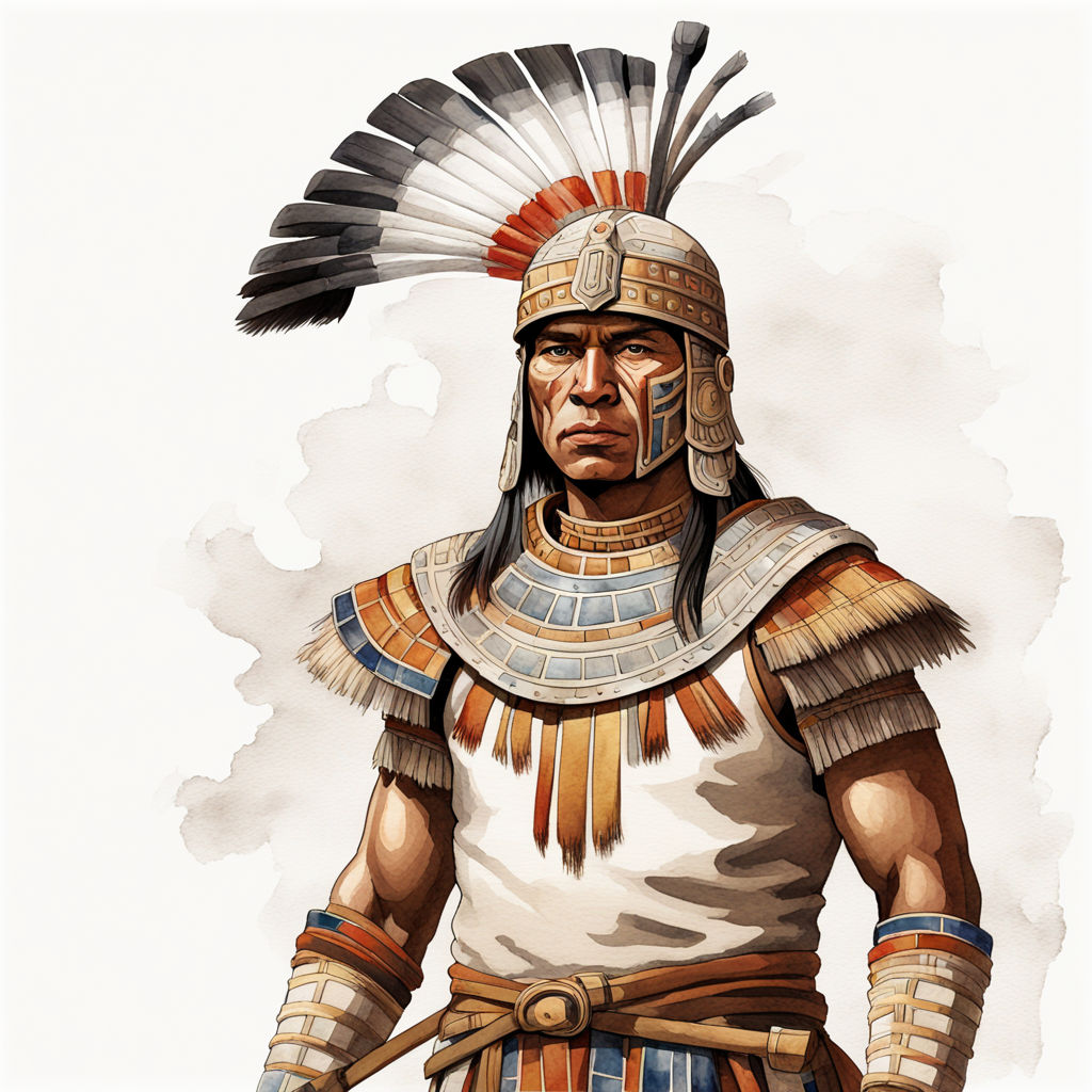 Inca warrior in traditional armor by Misa Padi - Playground