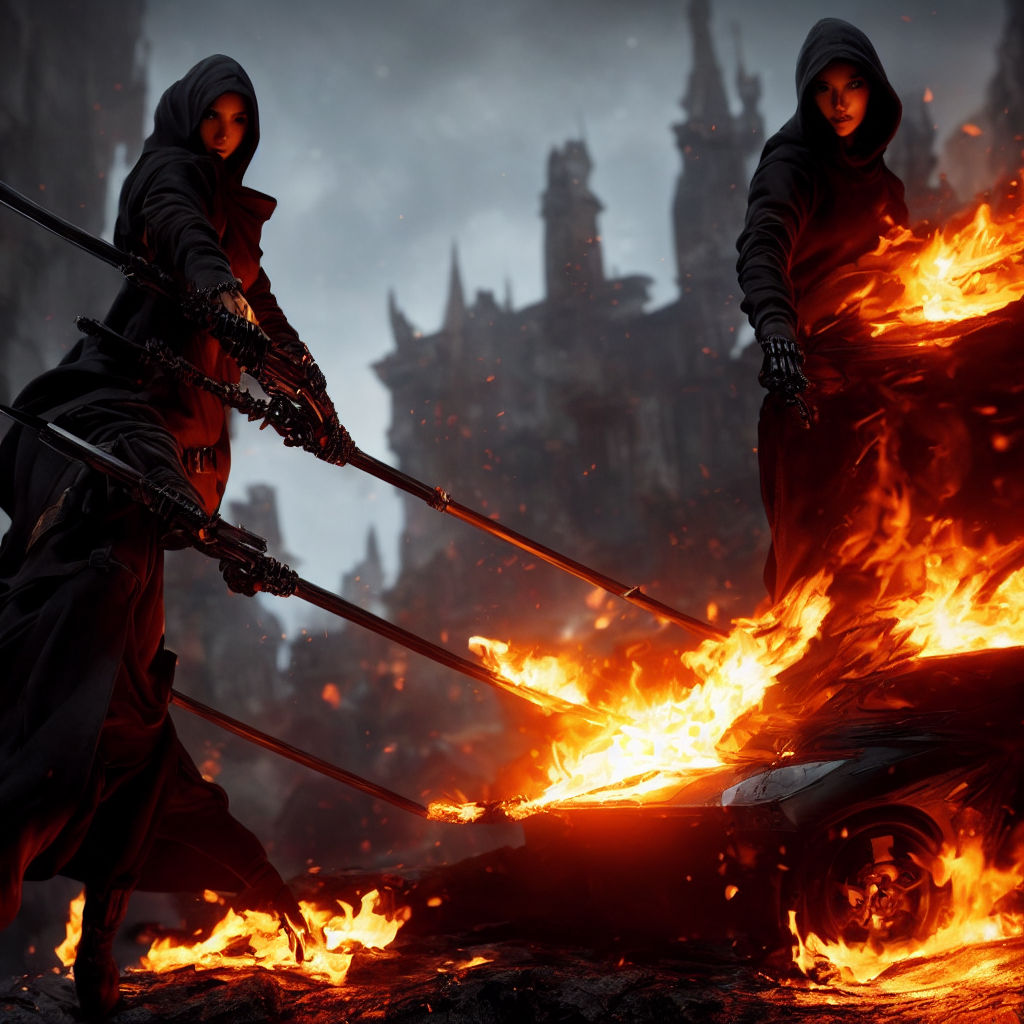 Skeleton assassin in a black hoodie by home pc - Playground