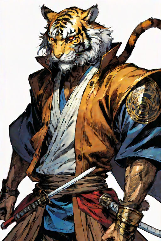 Character artwork by Shirow Masamune of a humanoid tiger rog... by ...