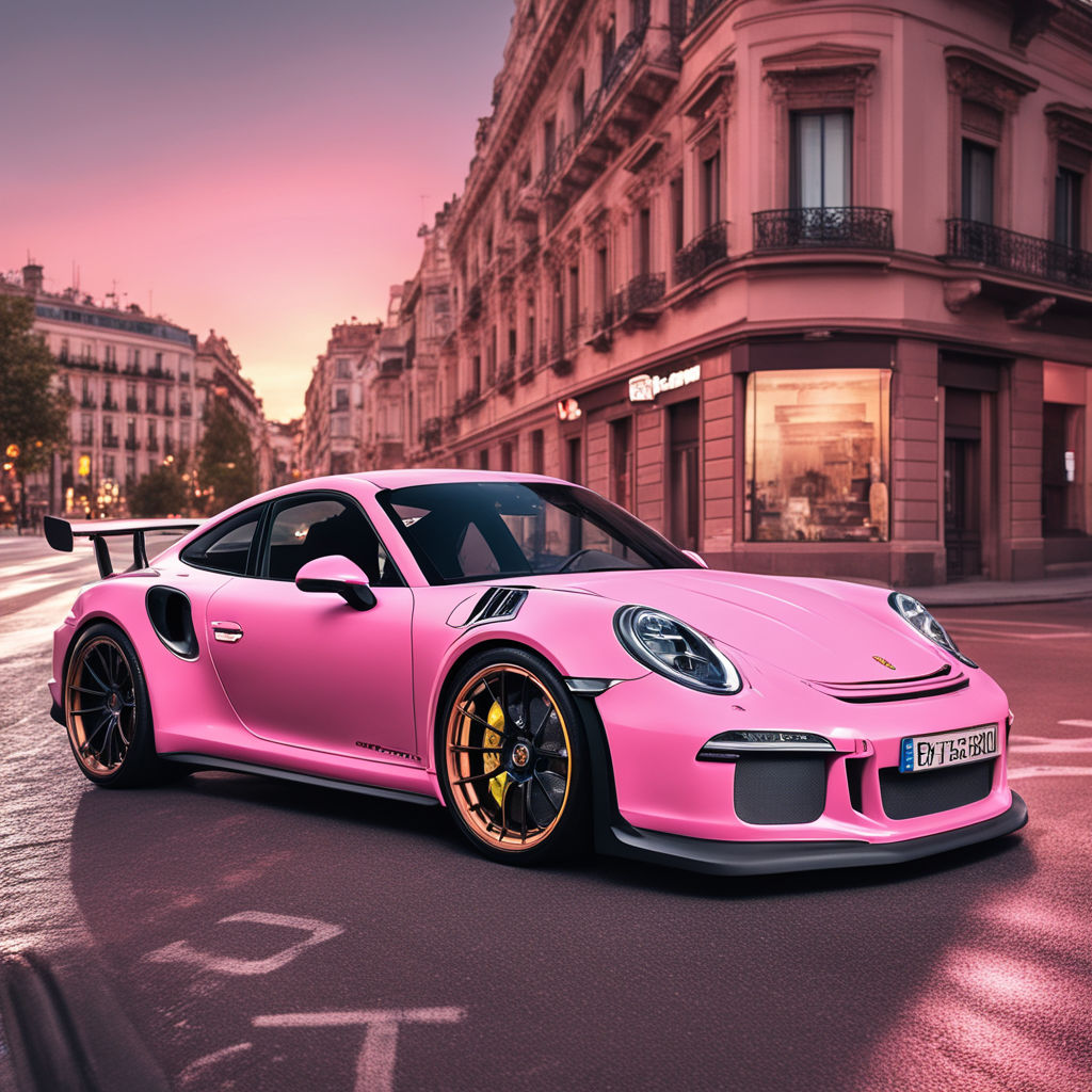 Fondo de pantalla REALISTA con un porsche gt3rs rosa pastel ... by ...