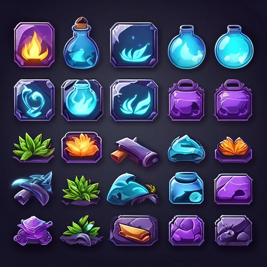 Cool system menu icons for rpg by Ataluta - Playground