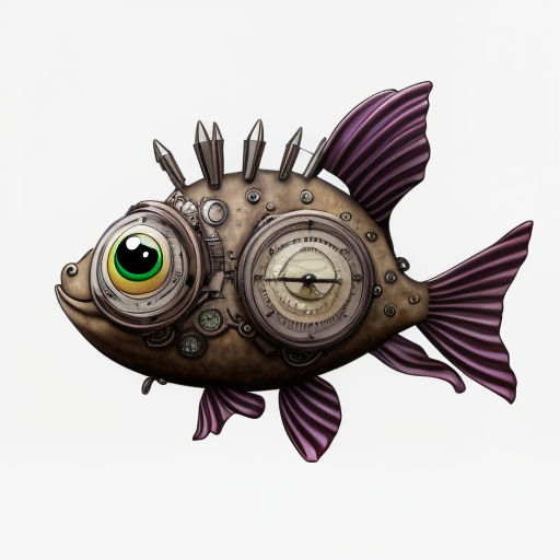 Neurographic Drawing Of a cute cartoon steampunk fish by Urtica Design ...
