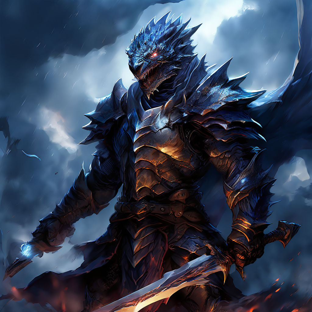 Dragonborn knight from Dungeons and Dragons by Lorenzo Stifanelli ...