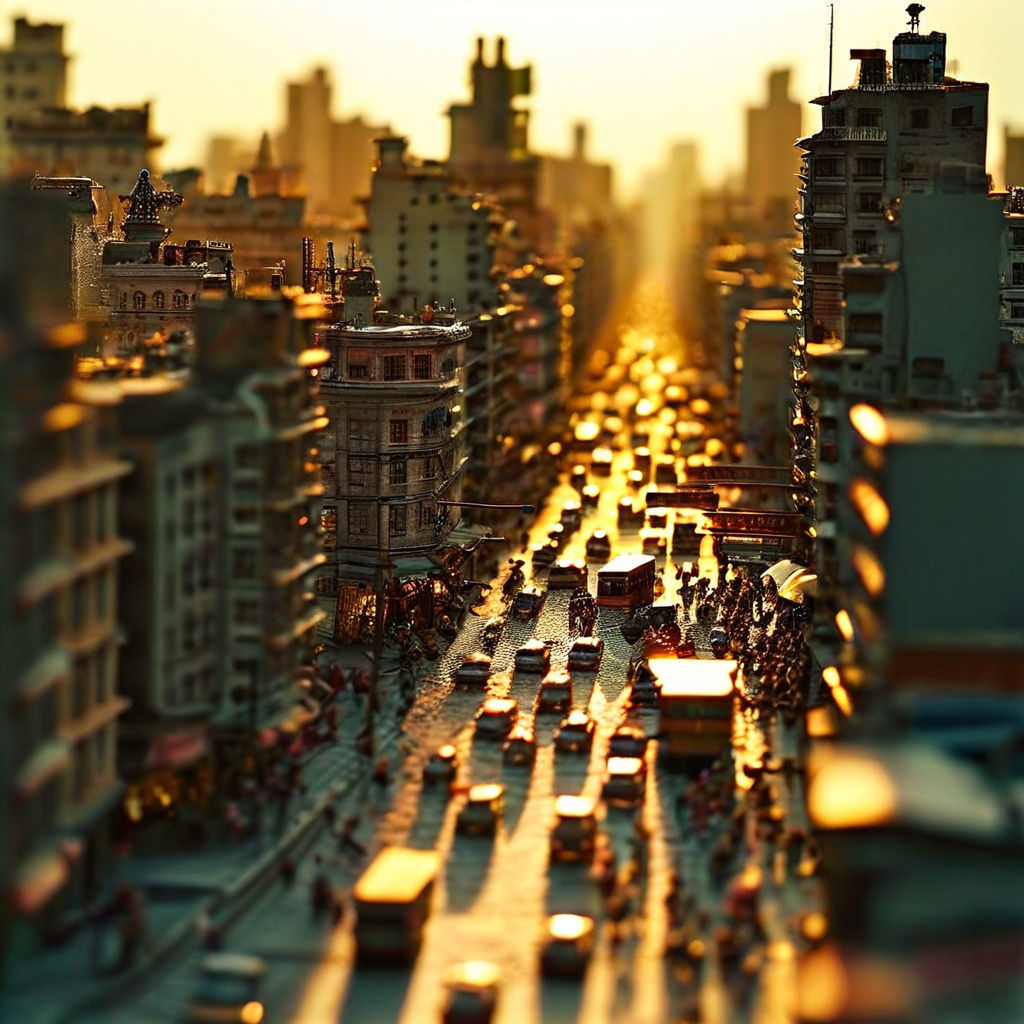 Miniature city sprawled across a behemoth tabletop by Yael Levi ...