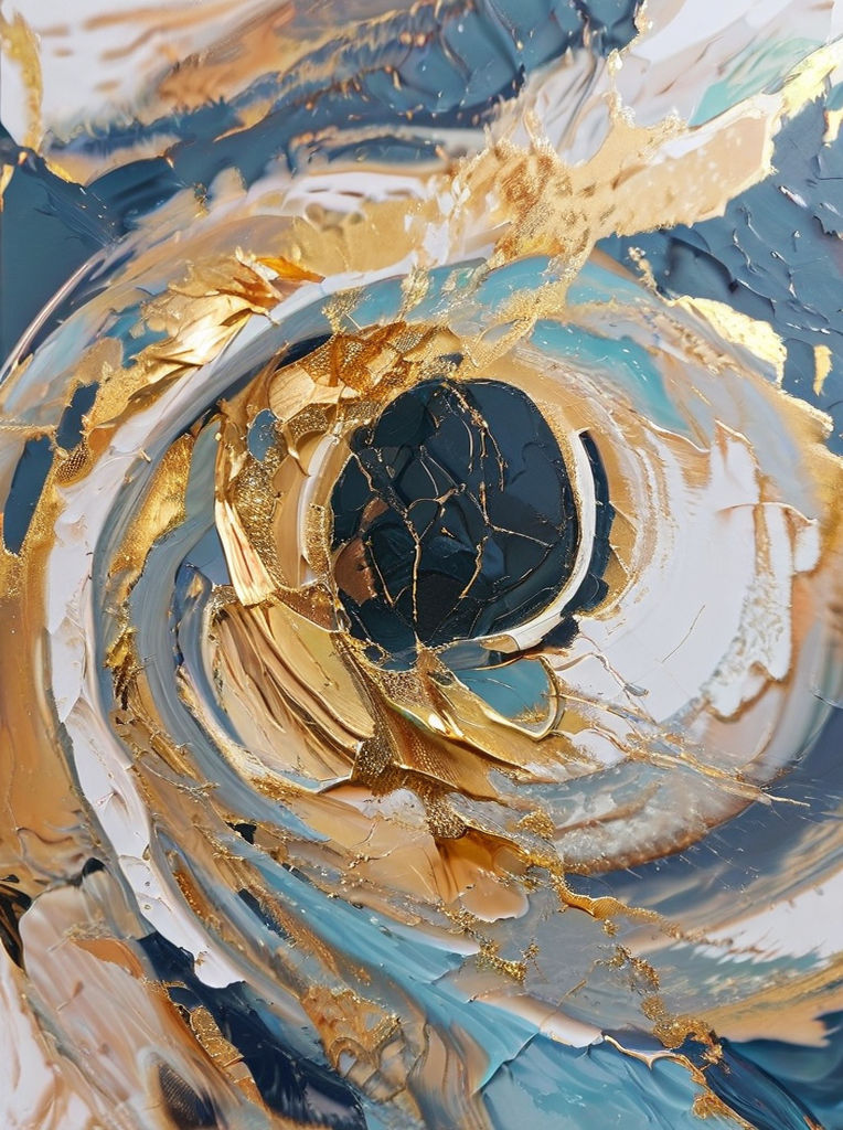 Abstract structured painting by fatima buechler - Playground