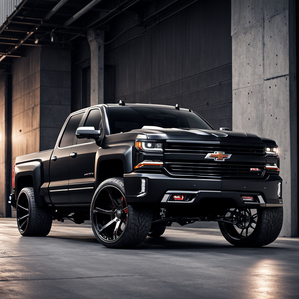 Chevy Silverado with lowered suspension by Gilberto Rodas Juarez ...
