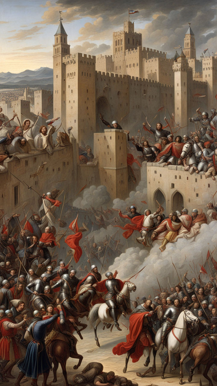 A dramatic scene depicting the fall of Granada in 1492 by Kelvin Hahaha ...