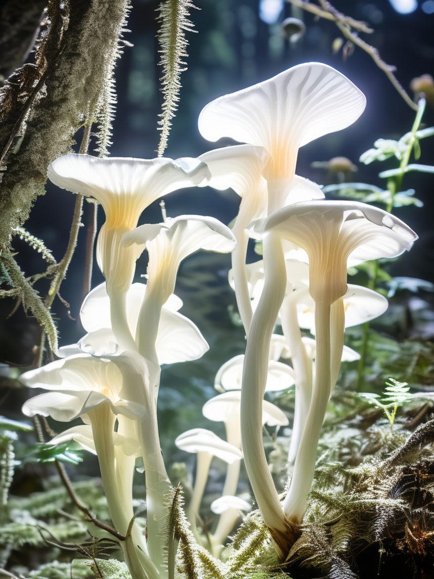 Beautiful and glowing white monotropa uniflora (aka by Josh Hunter ...