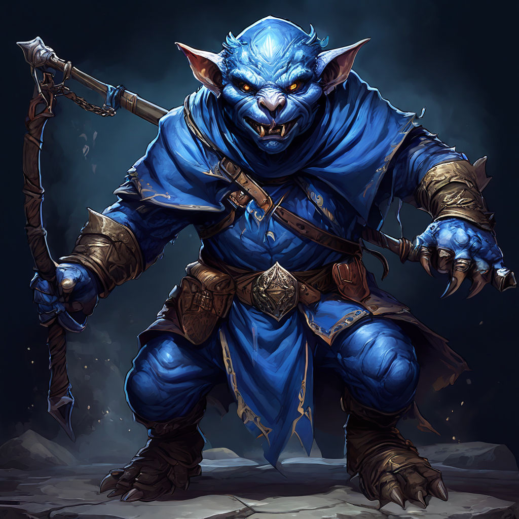 Blue skinned Hobgoblin from dungeons and dragons monk friend... by Brad ...
