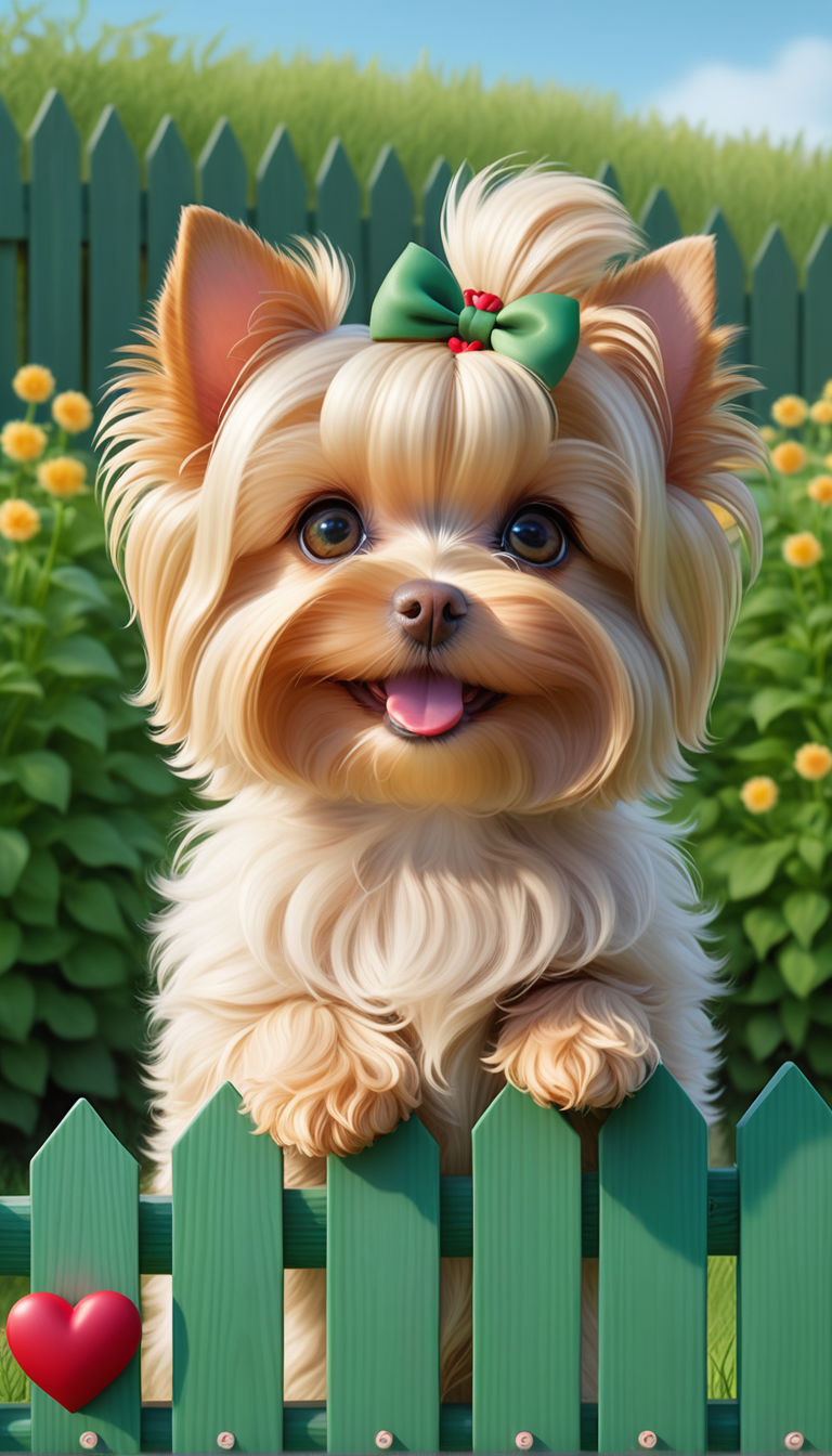 A heartwarming and vibrant 3D render realistic a cute adorab... by ...