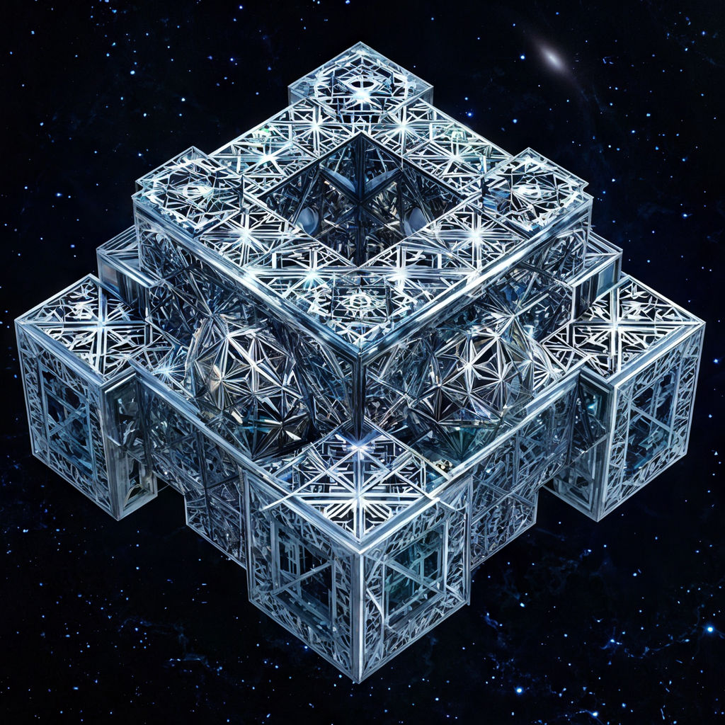 Four-dimensional creature emerging from an Escher-like impos... by ...