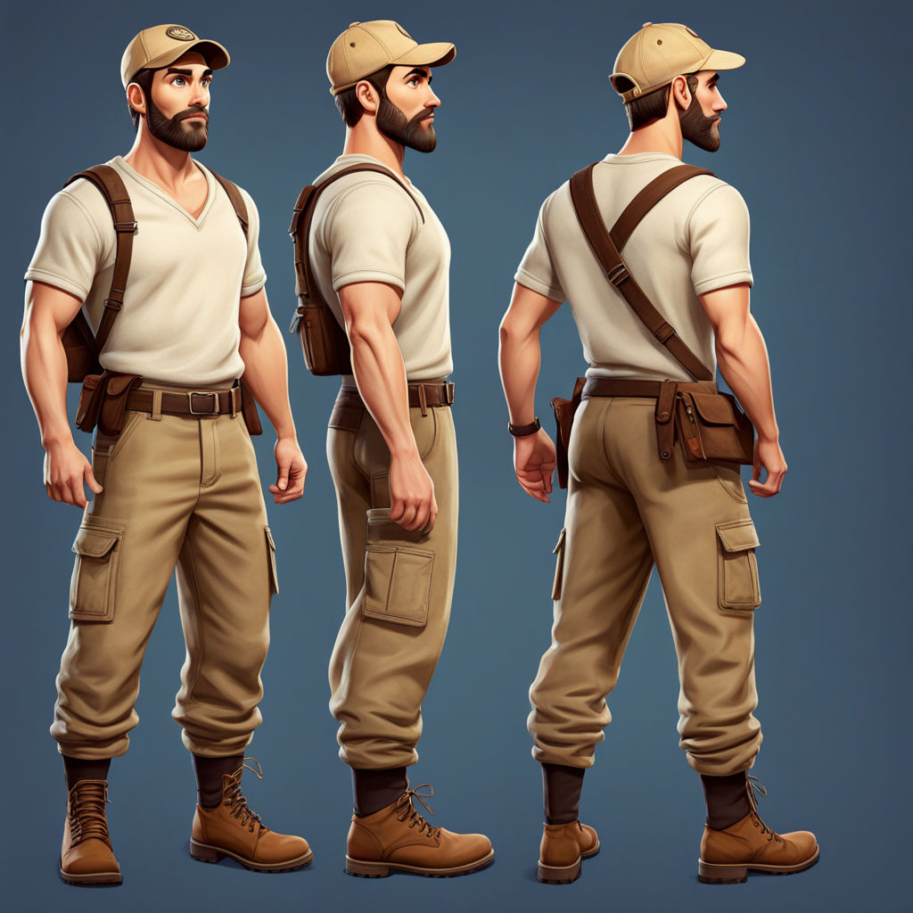 Stylized game model character model sheet by senula dinuraga - Playground