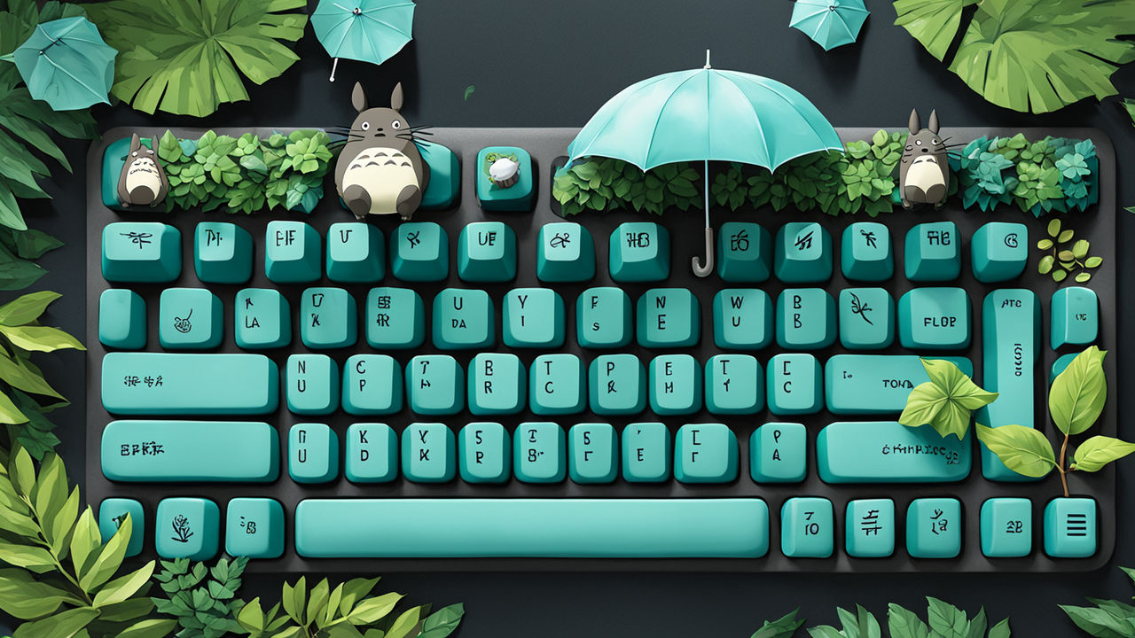 Totoro-themed keyboard keycaps by Pittanaree Aikamfu - Playground