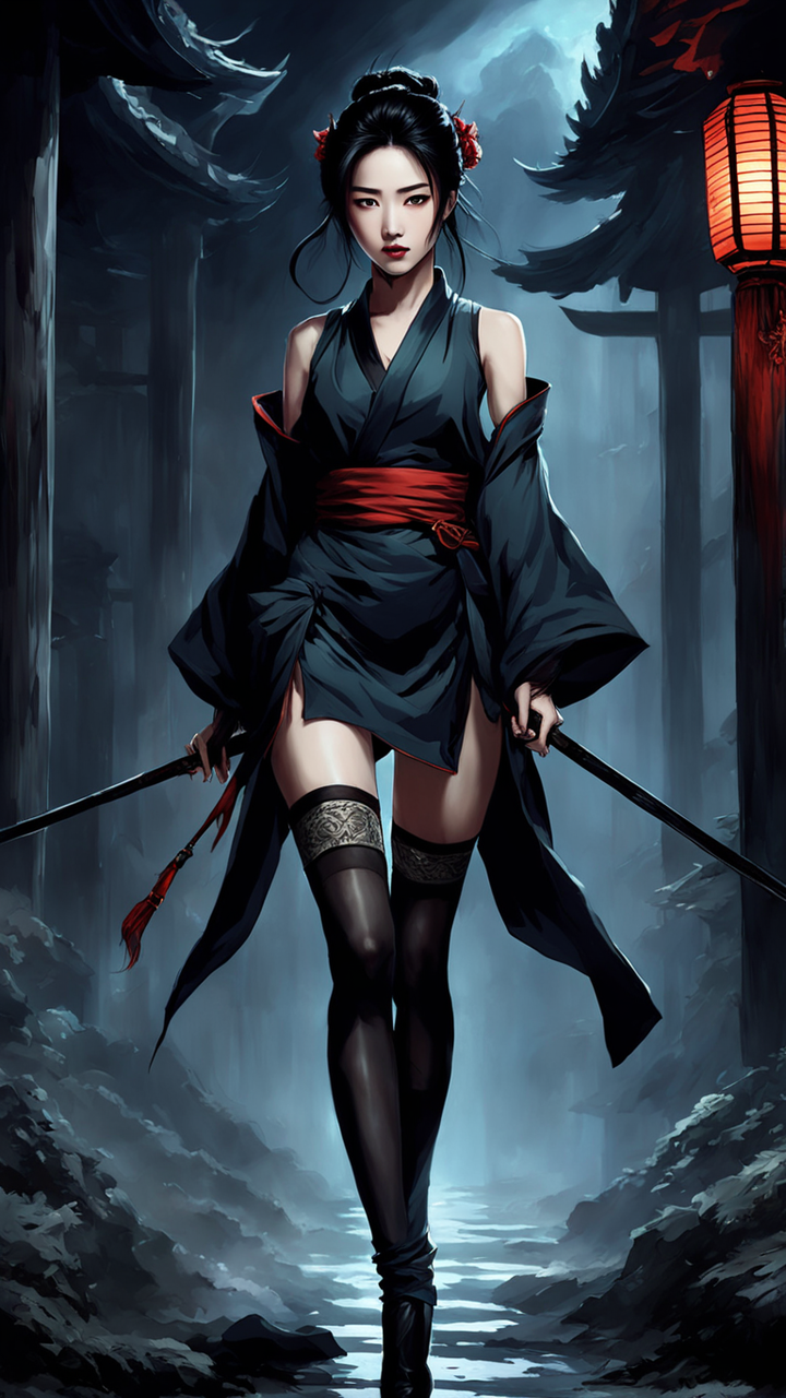 Liu Yifei As A Yokai Themed Survival Horror Game Character By Aards Paranoia Playground 
