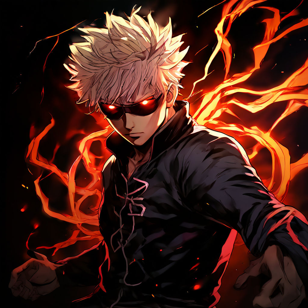 Gojo from "Jujutsu Kaisen" in anime style by Dan - Playground