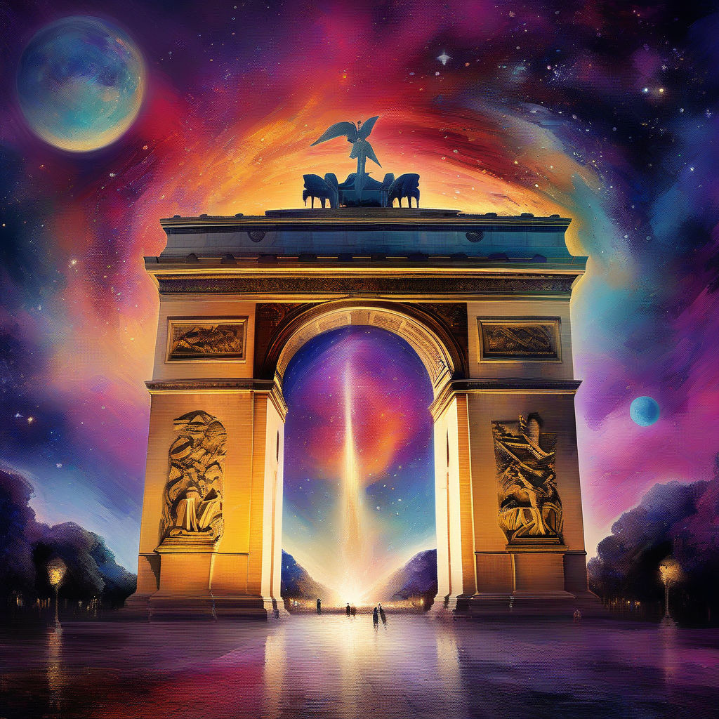 THE HEAD OF NAPOLEON IN SPACE HOVERING OVER THE ARC DE TRIO... by Frank ...