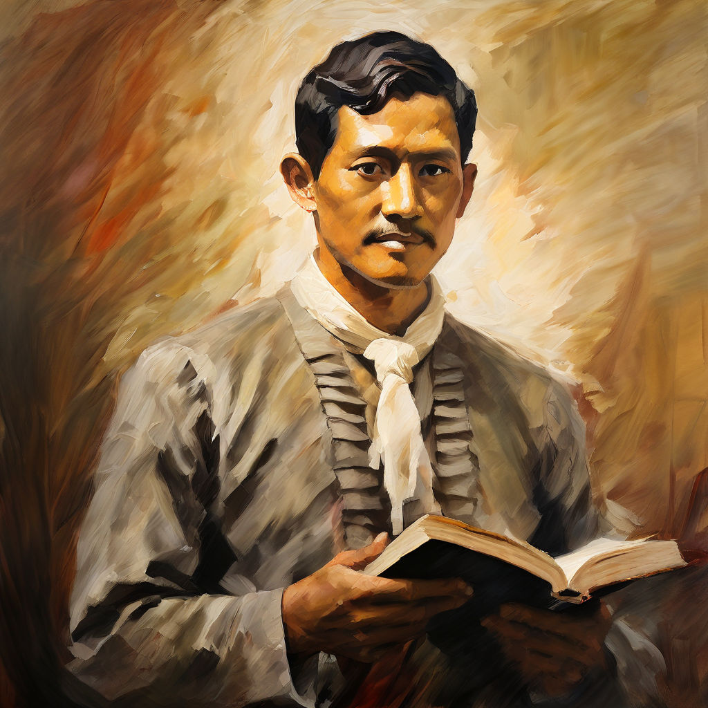 An artistic representation of Jose Rizal by Ned Cuevas - Playground