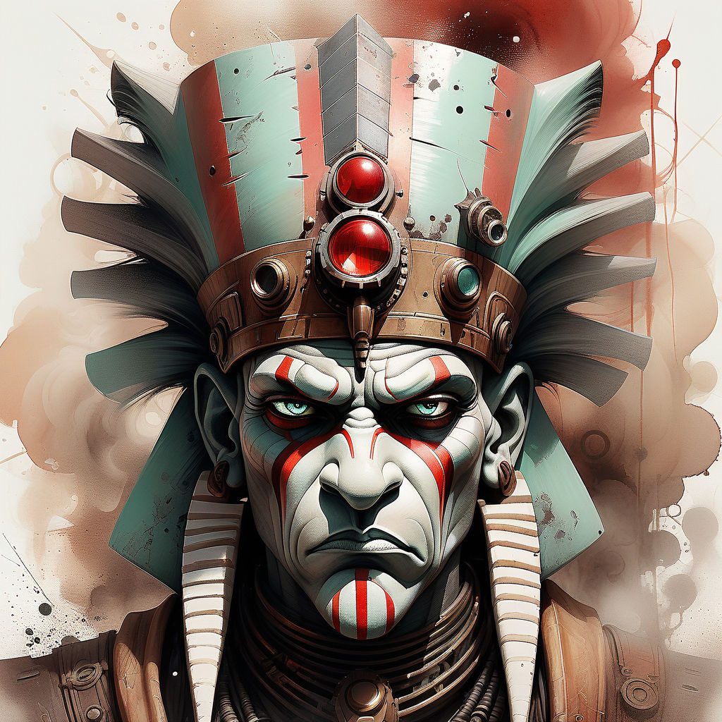Modern steampunk angry Pharaoh with a confident by dan dma - Playground