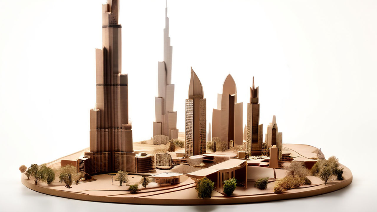 Burj Khalifa building modeled from cardboard by PIETRO BRILLIANT ...