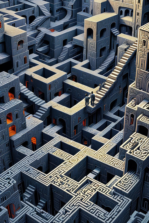 MC escher cyberpunk maze by Tyler Southwick - Playground