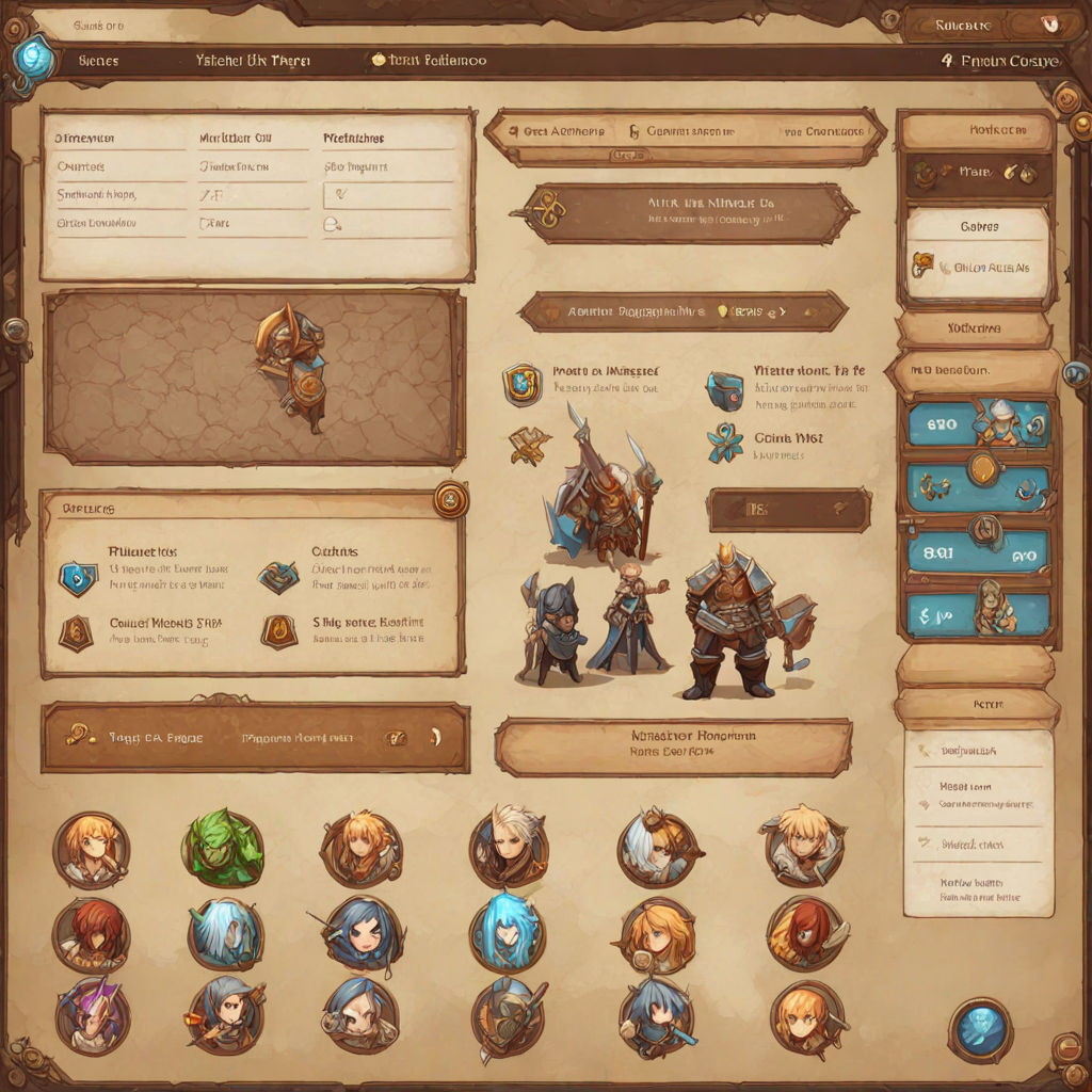 Detailed Ragnarok Online-inspired RPG game UI kit by Jose Parada ...